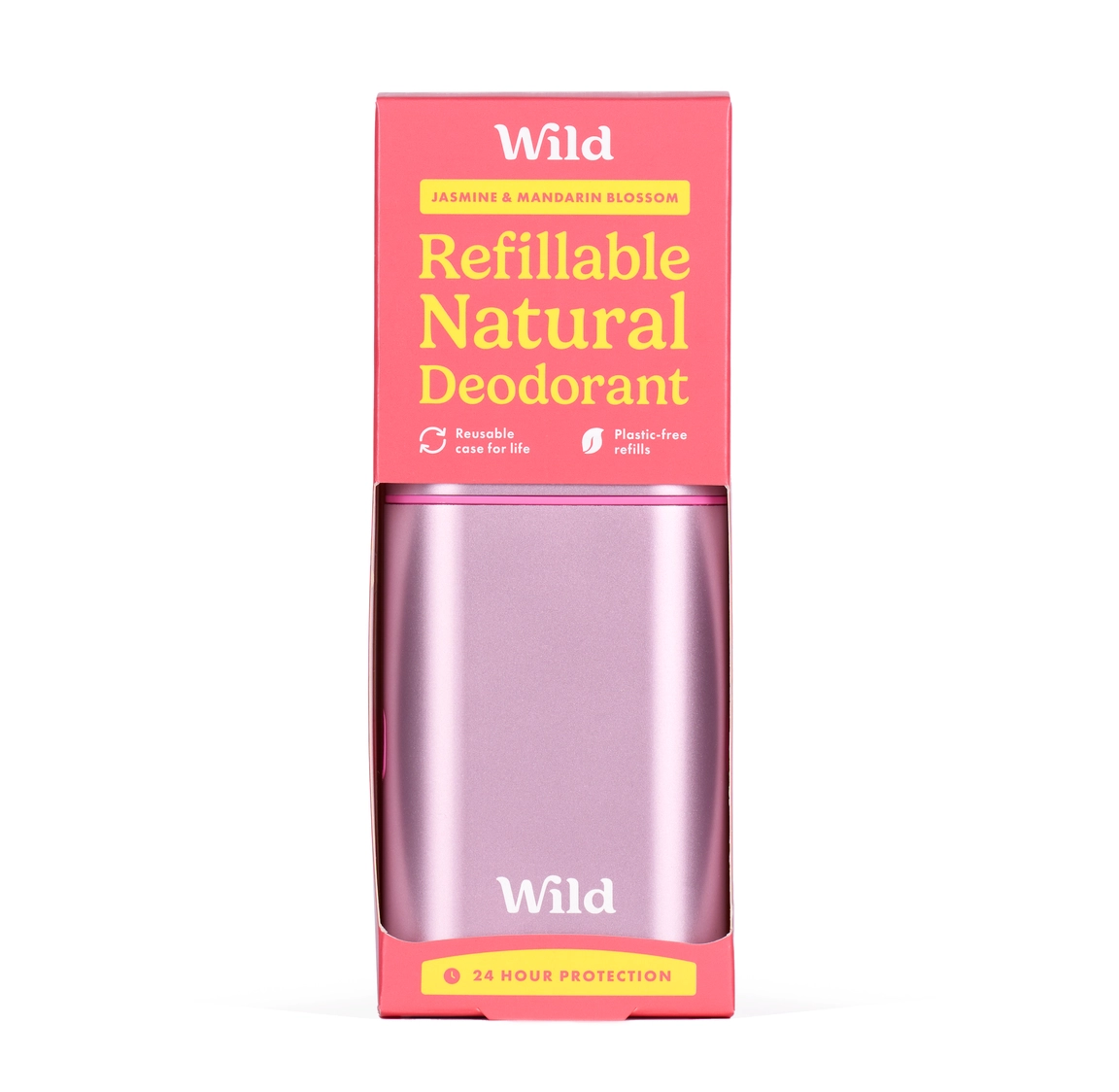Wild Refillable Natural Deodorant Case with 1 Refill - Jasmine & Manda ...